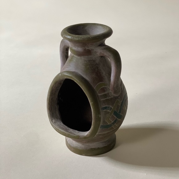 Accents | Handmade Clay Pottery Aztec Chiminea Candle Holder | Poshmark